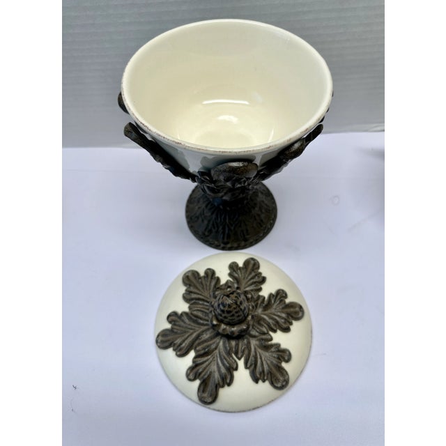 Acanthus Leaf Jars by Gg Collection- 3 Pieces | Chairish