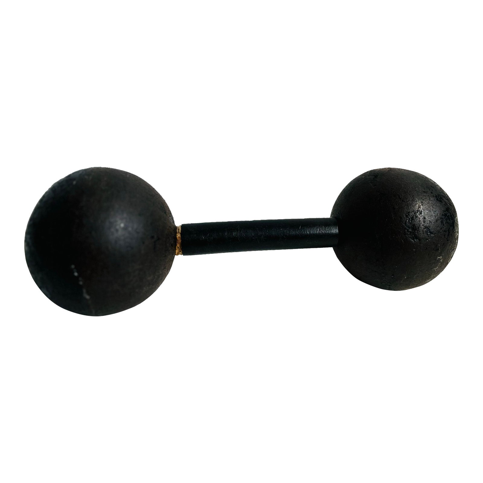 Antique Iron Barbel Weight or Doorstop | Chairish