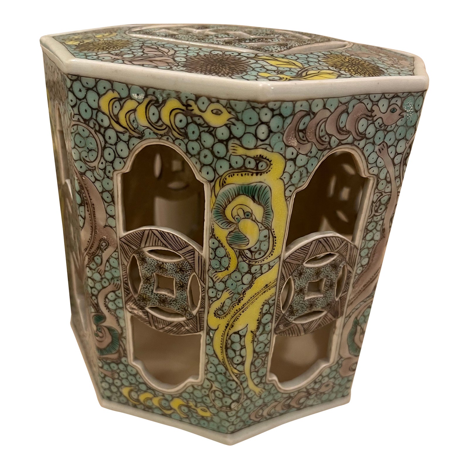 17th Century Beautiful Chinese Porcelain Incense Burner - Censer | Chairish