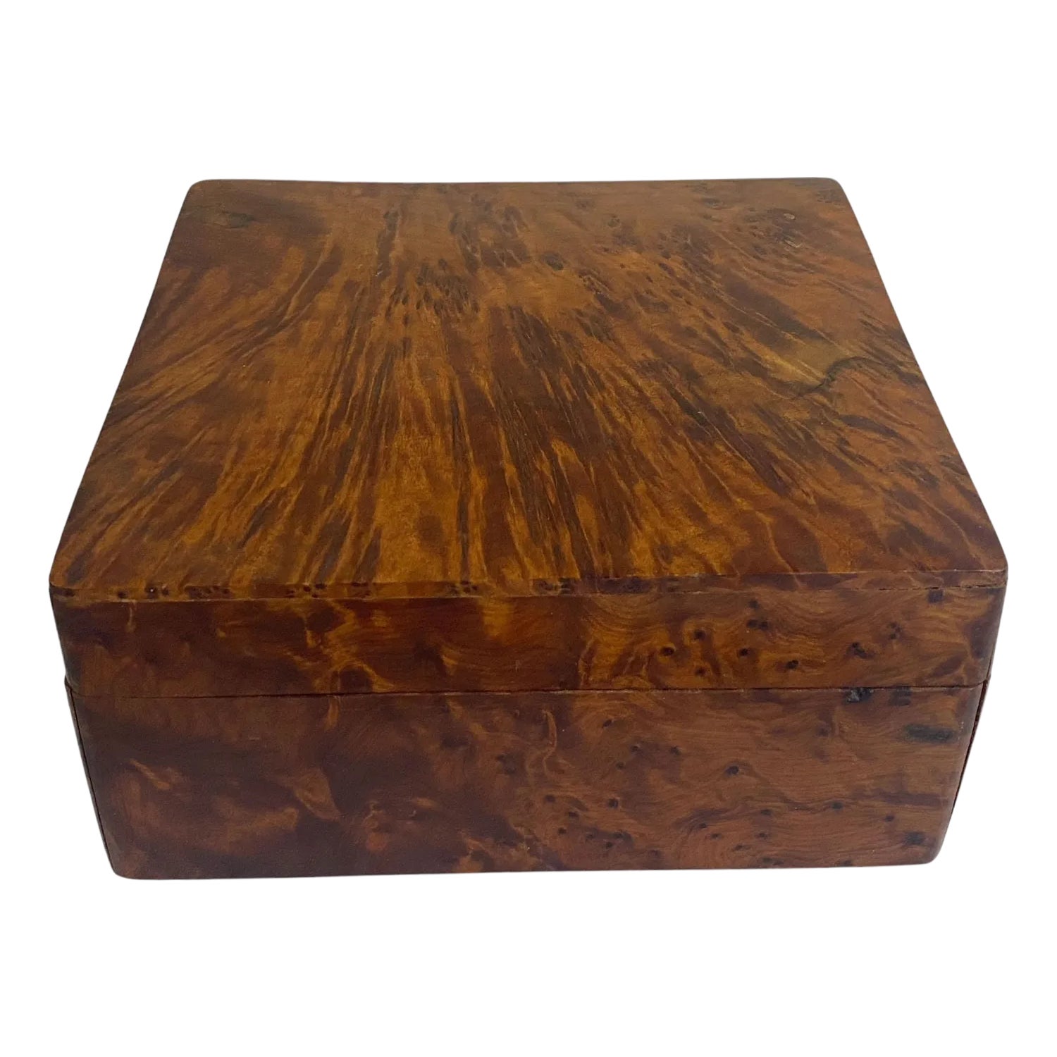 Rare Vintage Hand Made Thuya Tree Burl Scented Jewelry Wooden Box ...