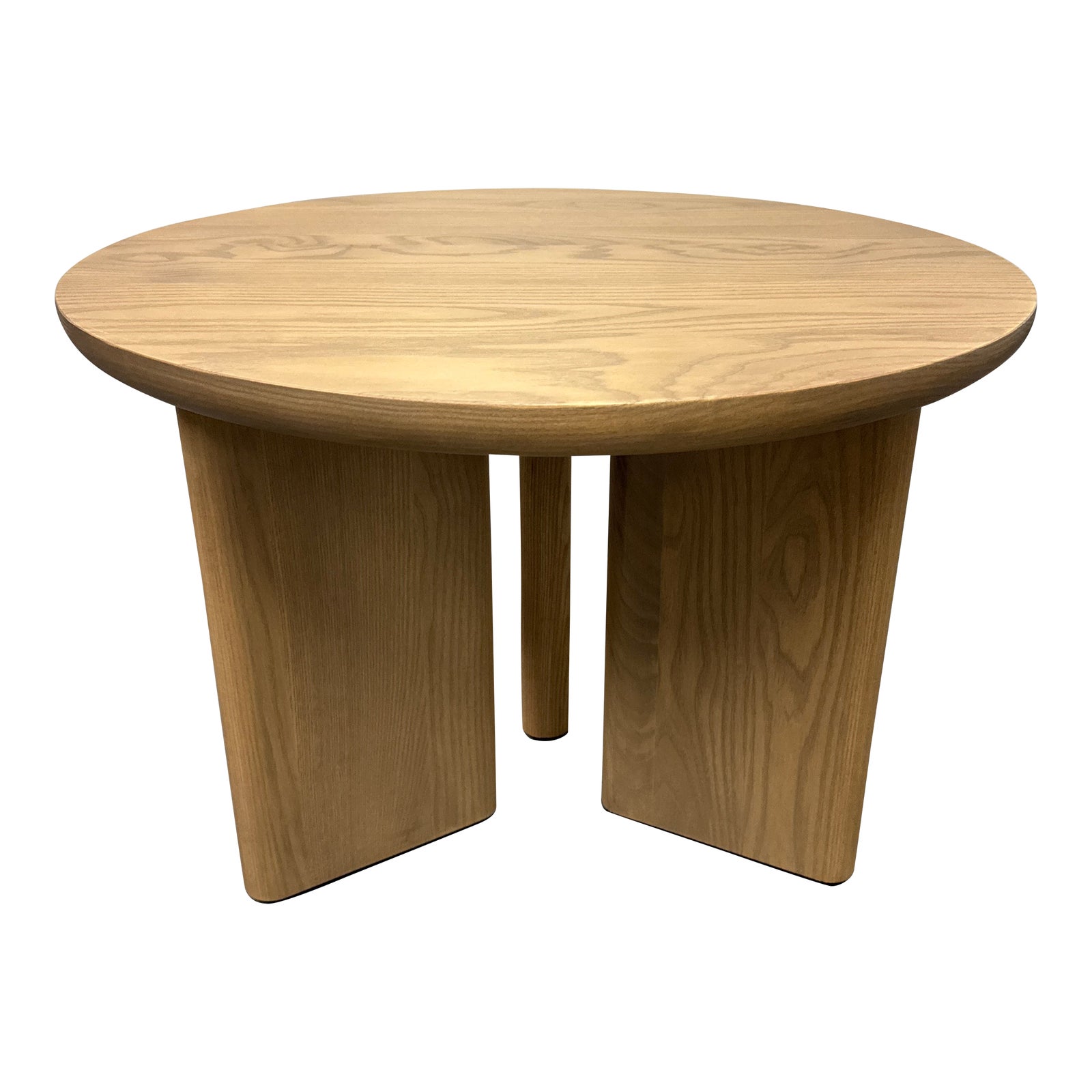 Custom Design Pecan Finish Wood Side Table | Chairish