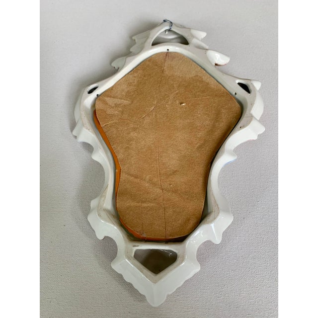 1960s Capodimonte Porcelain Small Wall Mirror | Chairish