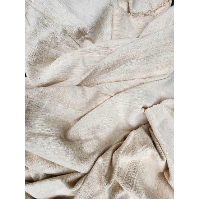 Natural Organic Hand Woven Thick Nubby Texture Cotton Fabric- 1 Yard ...