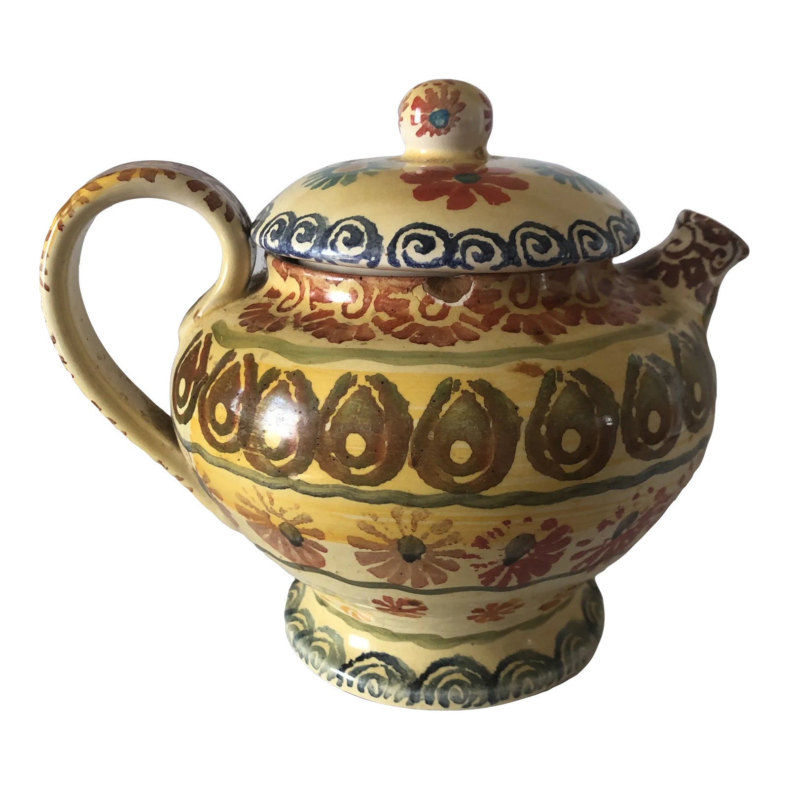 Vintage Modigliani via Condotti Roma Enamel Pottery Teapot Handmade in ...