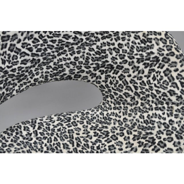 Modern Leopard Print Chrome Swivel Lounge Chair | Chairish