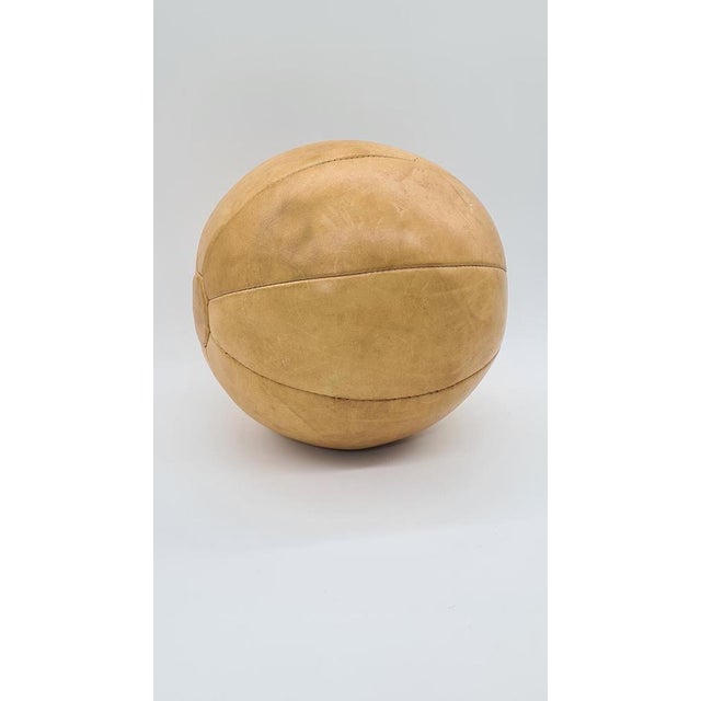 Leather Medicine Ball from Jiller, 1950s | Chairish
