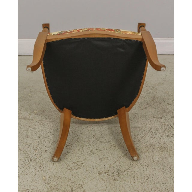 Set of 4 Regency Style Armchairs W. Chinoiserie Upholstery | Chairish