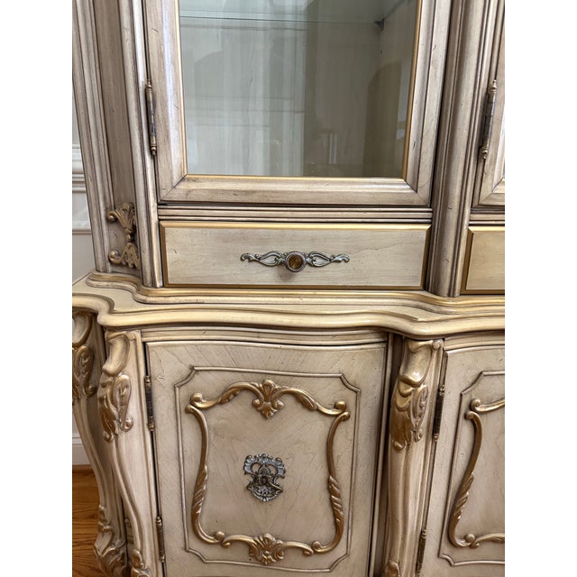 1970s Vintage French Provincial Rococo Ornate Cream and Gilded Gold ...