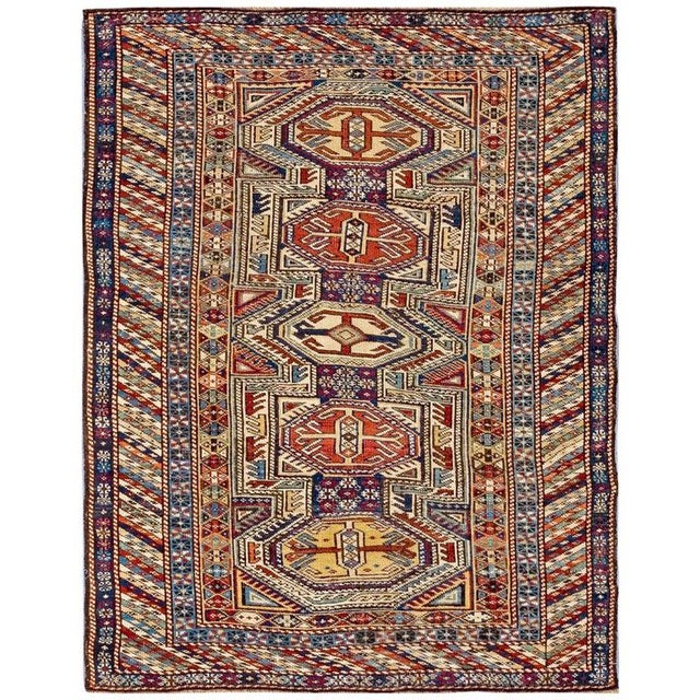 Late 19th Century Caucasian Shirvan Carpet ( 3'5" X 4'5"- 104 X 134 CM ...