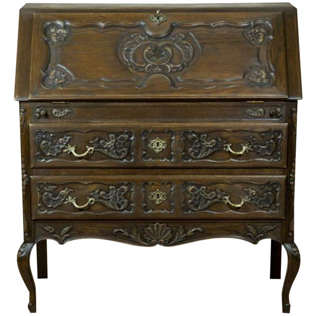 Early 20th Century Secretary Desk in the Neo-Rococo Forms | Chairish