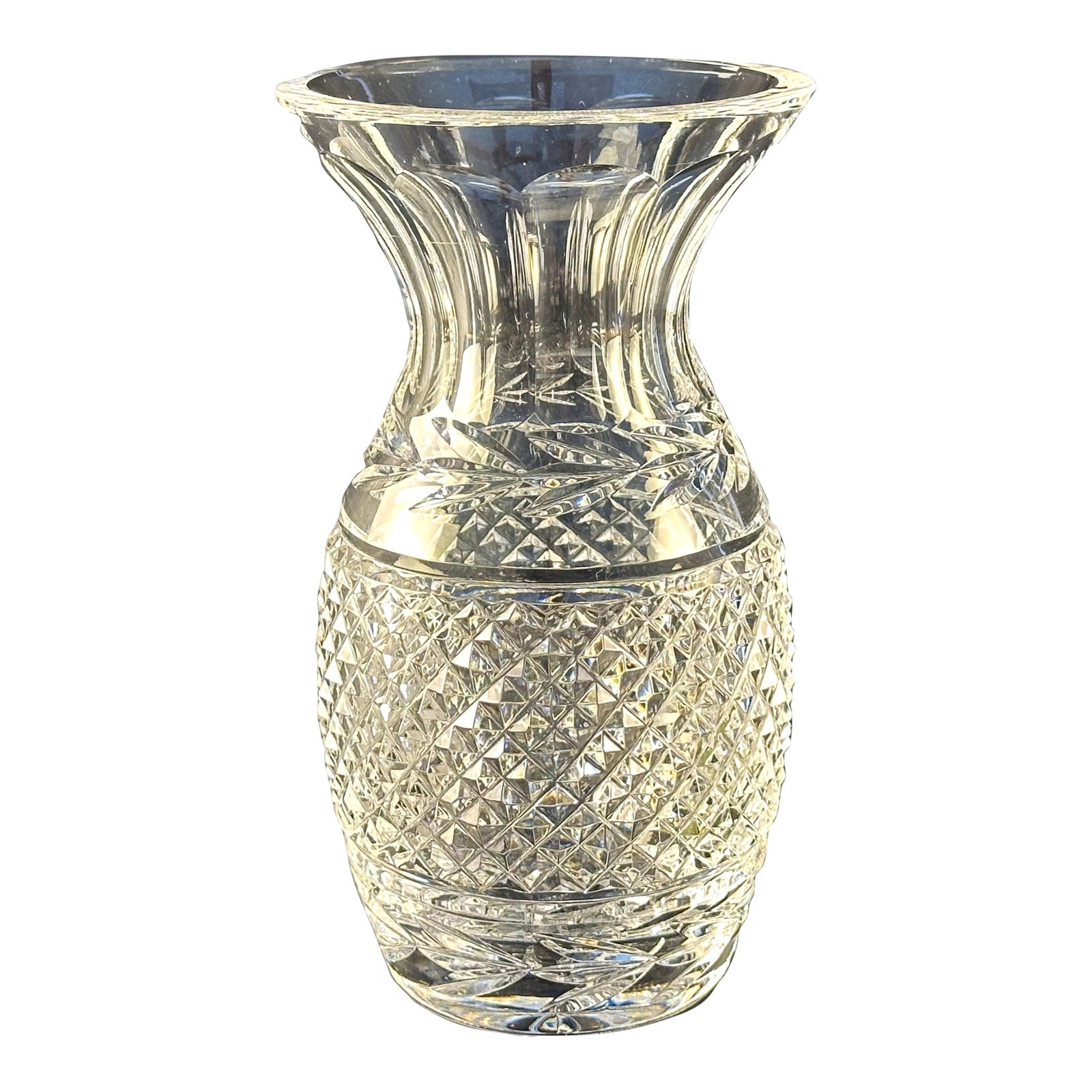 Waterford Glandore Crystal Vase 7" – Flared Neck Irish Cut Crystal ...