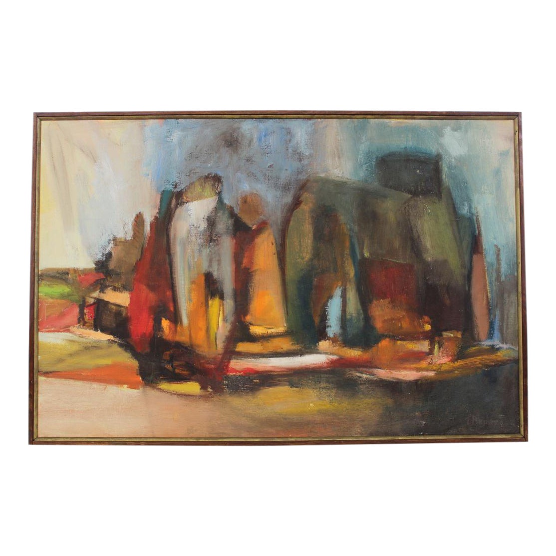 Mid-Century Modern Abstract Painting | Chairish