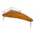 Organic Kidney Comma Shape Two-Tier Glass Top Brass Leg Walnut Coffee ...