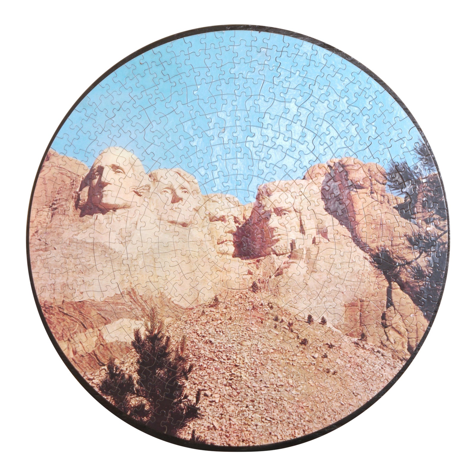 Vintage Mt. Rushmore Jigsaw Puzzle Wall Hanging | Chairish