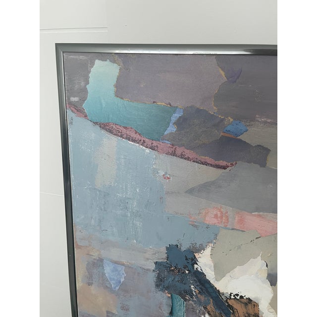 1980s Postmodern Abstract Oil Painting on Canvas | Chairish