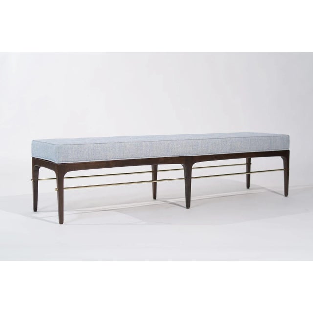 Linear Bench in Dark Walnut and Brass Series 72 by Stamford Modern ...