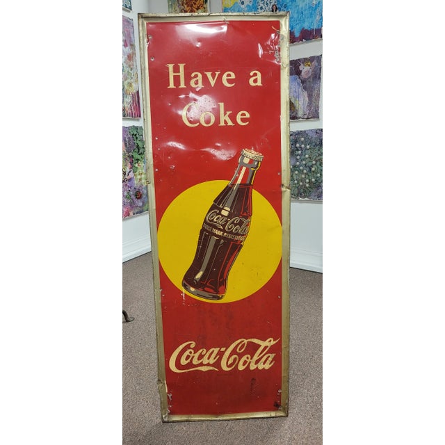 Vintage 1948 Have a Coke Coca Cola Metal Sign Made by R S Co. | Chairish