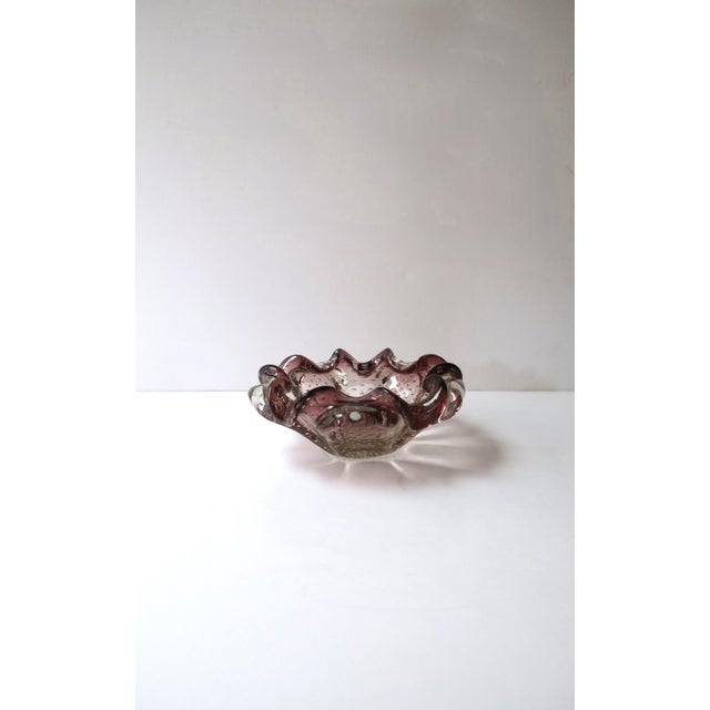 Italian Murano Art Glass Bowl in the style of Seguso | Chairish