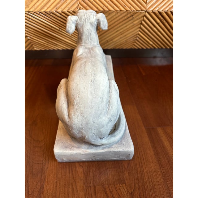 Vintage 1980’s Art Deco Revival Plaster Sculpture of Reclining Dog ...
