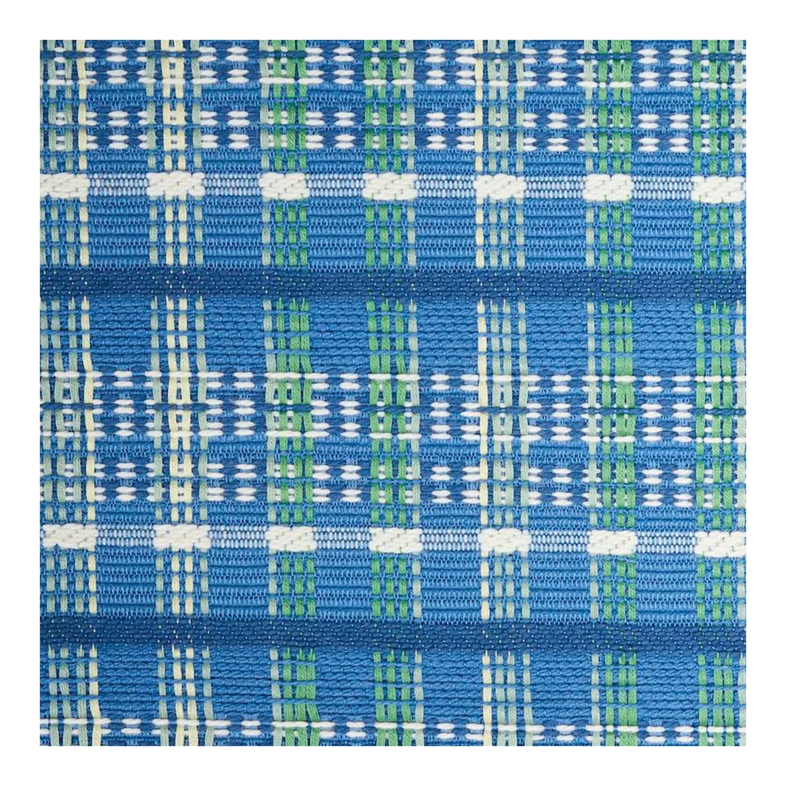 Sample - Schumacher Zealand Check Fabric in Peacock | Chairish