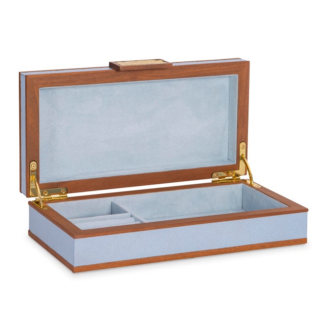 Maitland-Smith Light Blue Stacking Boxes | Chairish