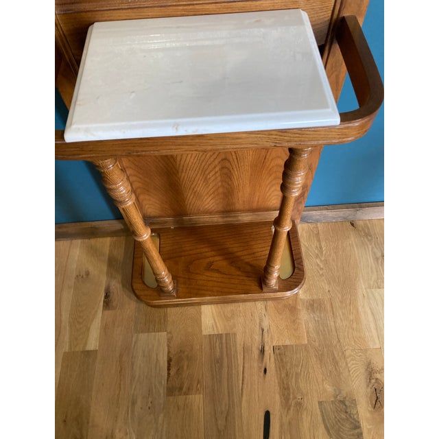 Mid 20th Century Vintage Pulaski Hall Tree With Mirror | Chairish