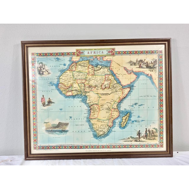 Vintage Framed African Map | Chairish