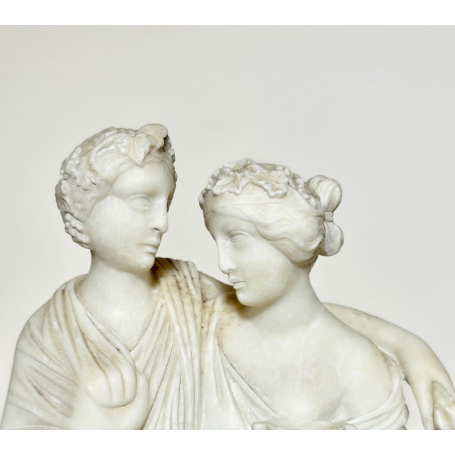 Early 19th Century Marble Sculpture of Bacchus and Ariadne | Chairish