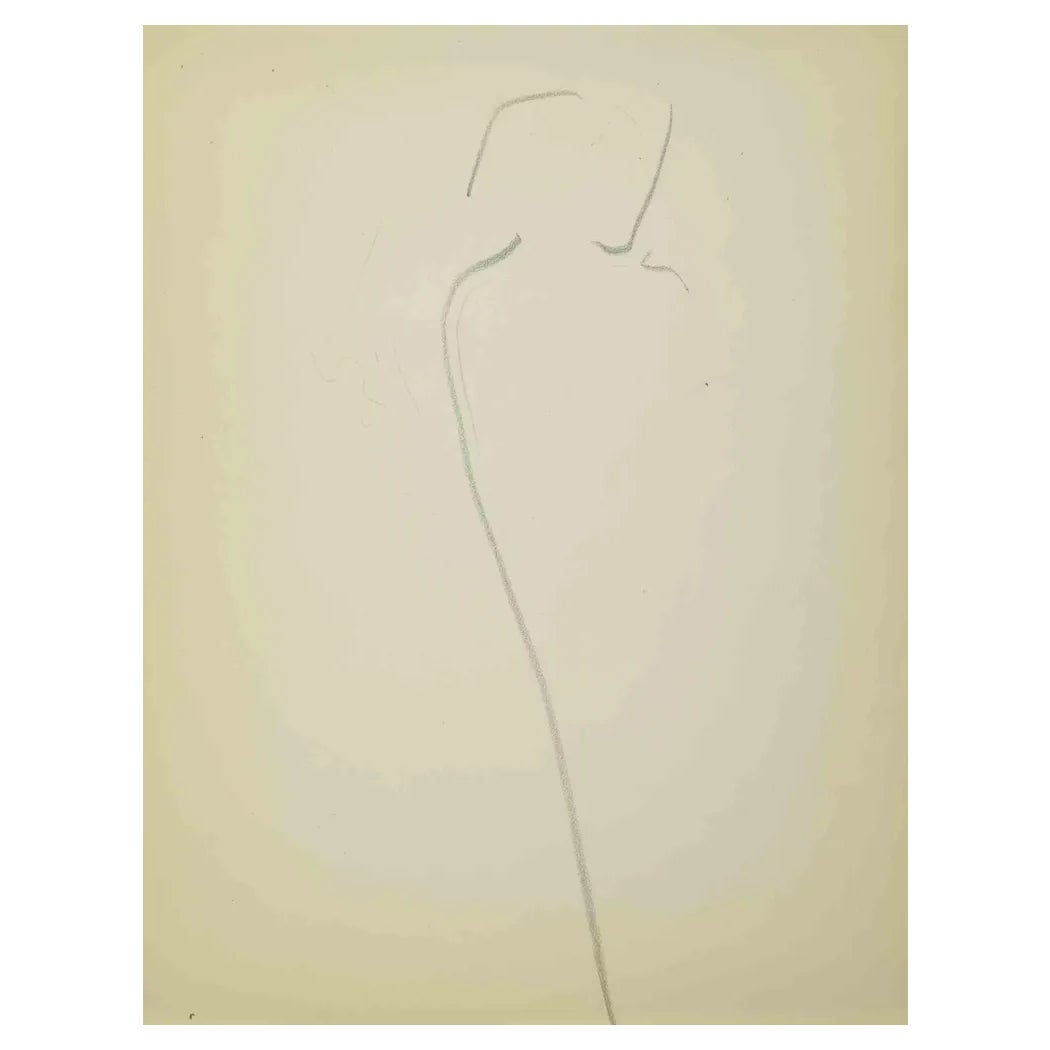 Flor David, Sketch for a Portrait, Pencil Drawing, Mid-20th Century ...