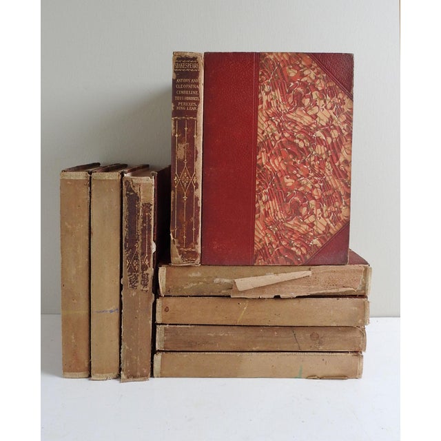Antique Complete Works of Shakespeare Distressed Books - Set of 8 ...
