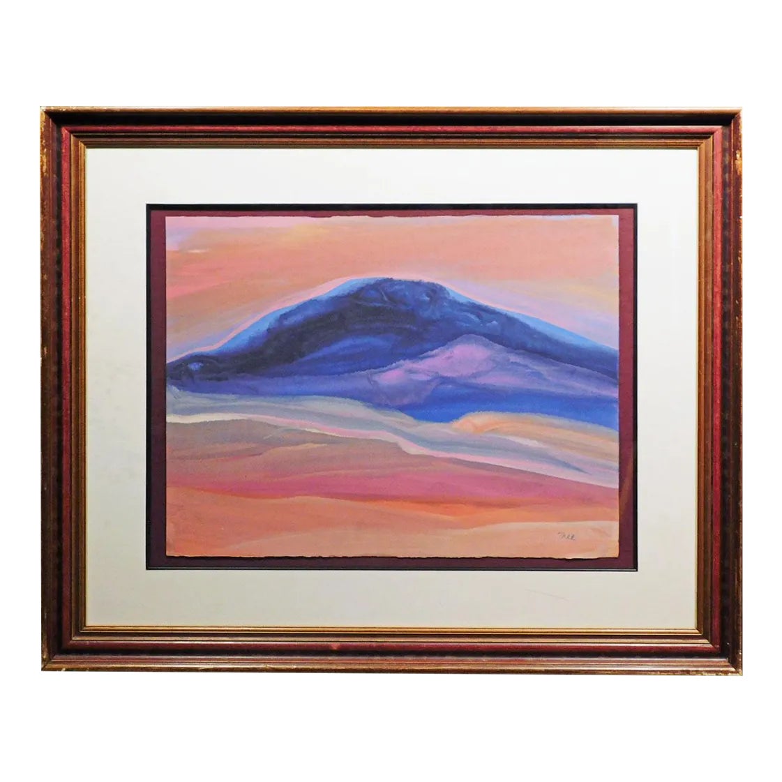 1990s Mel Carter, Colorful Landscape, Original Watercolor Painting on ...