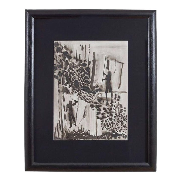 Raoul Morren, India Ink Wall Art | Chairish