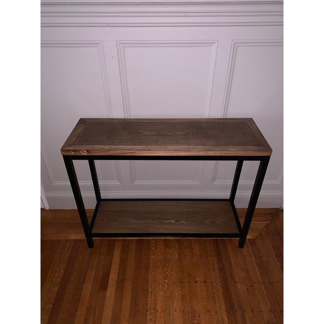 Wood and Metal Console Table | Chairish