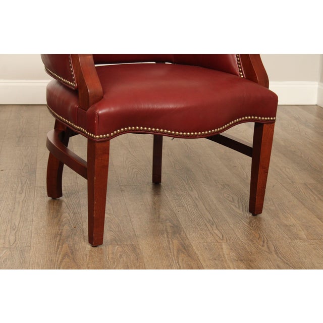 English Traditional Style Pair of Leather Club Chairs | Chairish