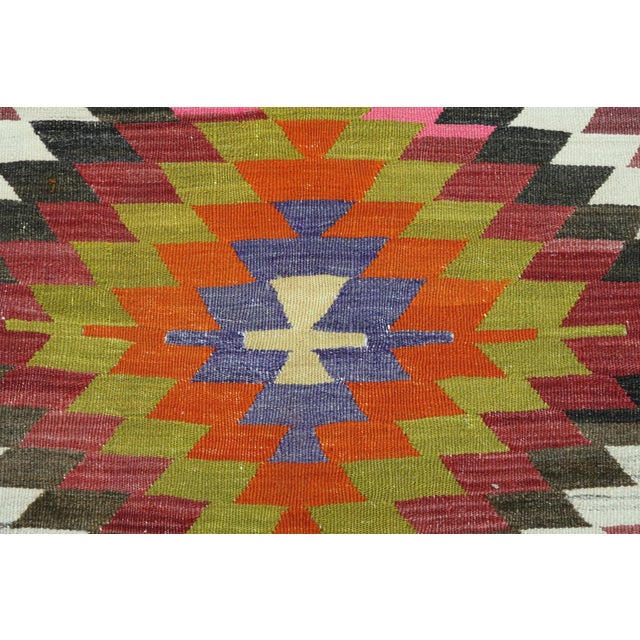 Vintage Turkish Diamond Kilim Rug-5’8’x9’1" | Chairish