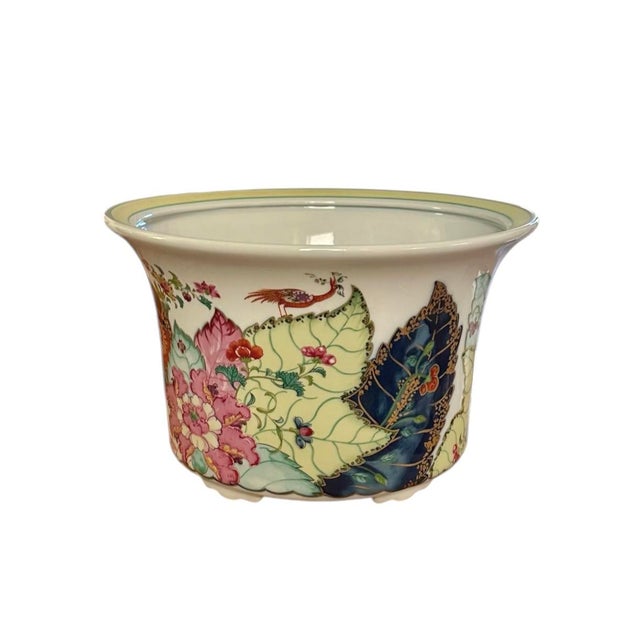 Mottahedeh Large Tobacco Leaf Cachepot / Cache Pot / Jardiniere ...