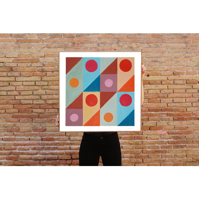 2023 "Geometric Ocean Corals" Geometric Pattern Acrylic Painting on ...