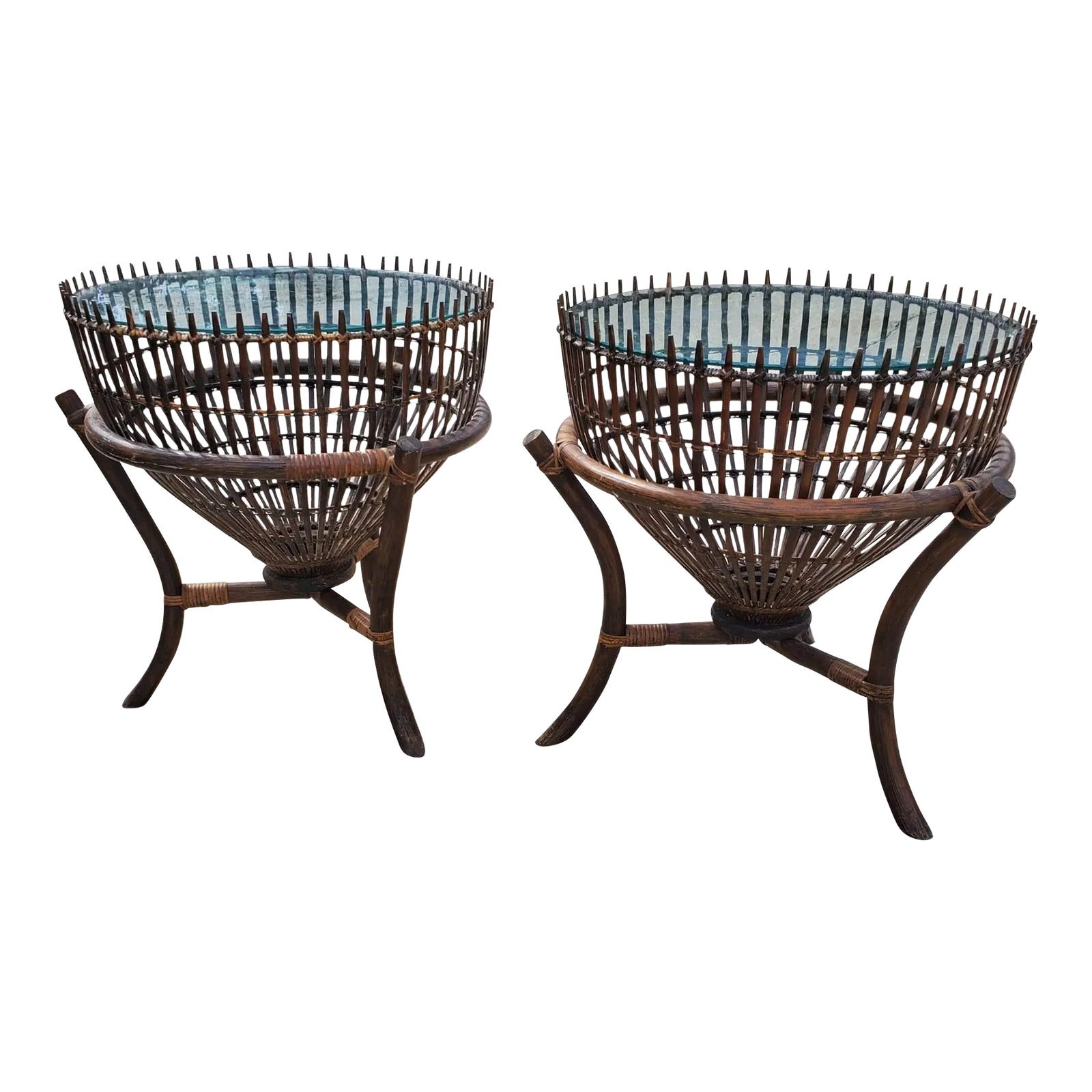 1960s Franco Albini Tables/Mid-Century Modern Fish Trap Tables - Set of ...