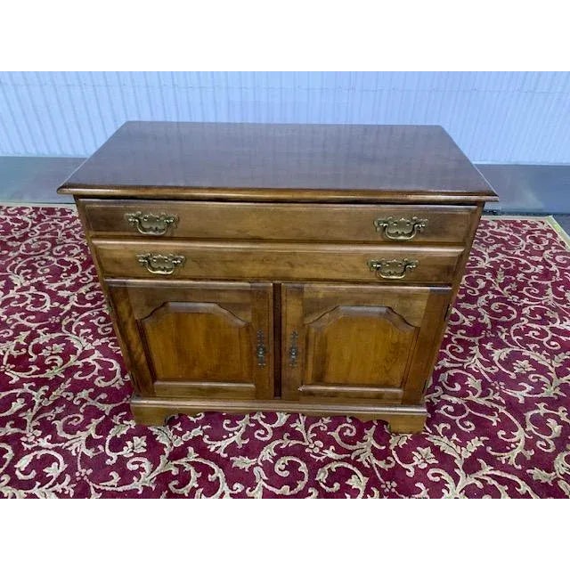 1990s Temple Stuart Colonial Modern Dinette Cabinet Rockport | Chairish
