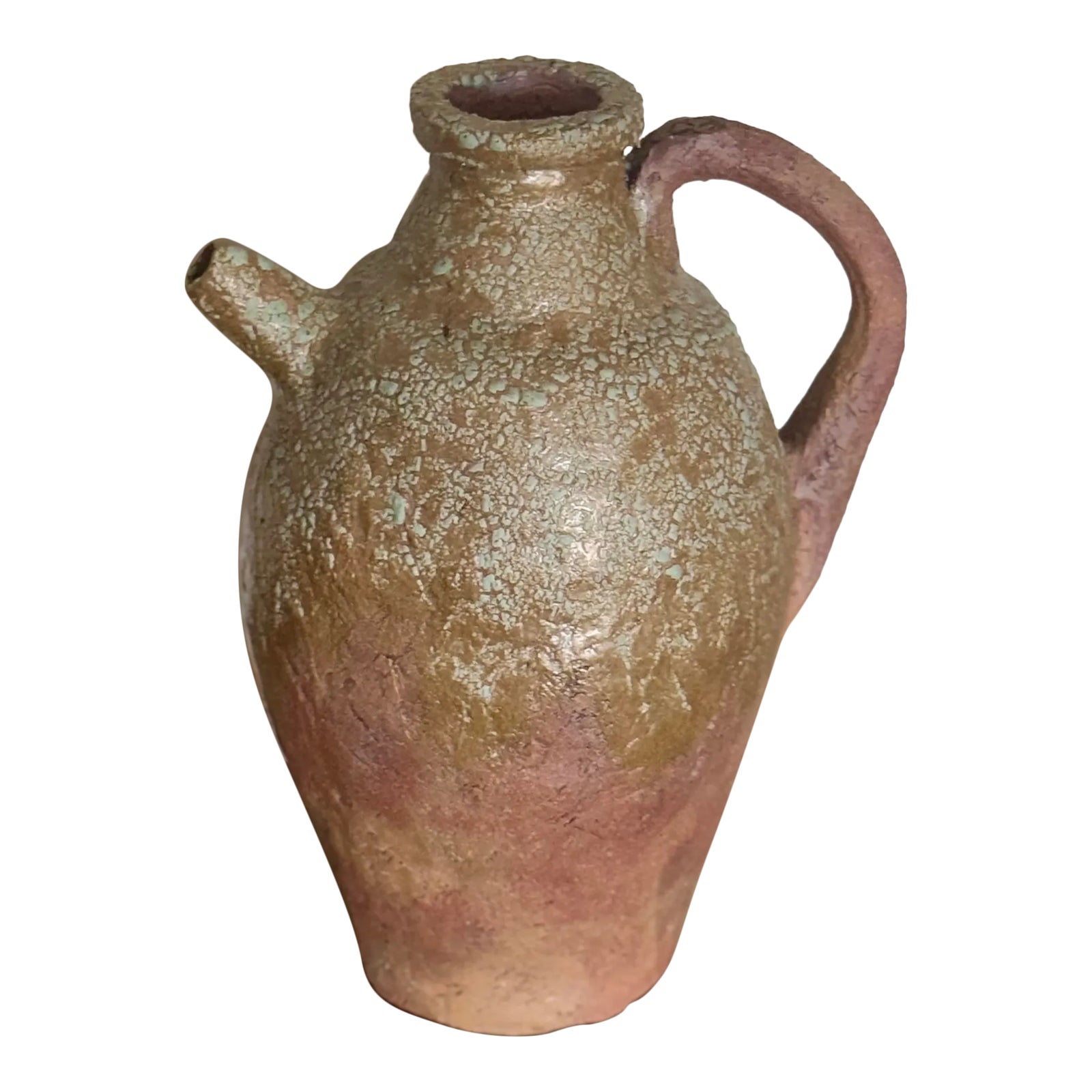 Vintage Primitive Clay Vessel Jug | Chairish