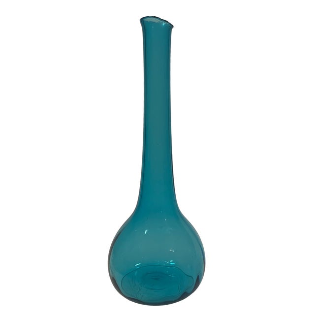 Contemporary Studio Glass Bulb Vase in the Style of Gullaskruf, Signed ...