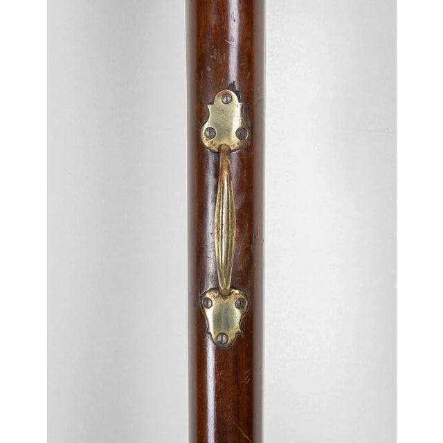 1900s Mahogany Library Pole Ladder With Steel Rungs | Chairish