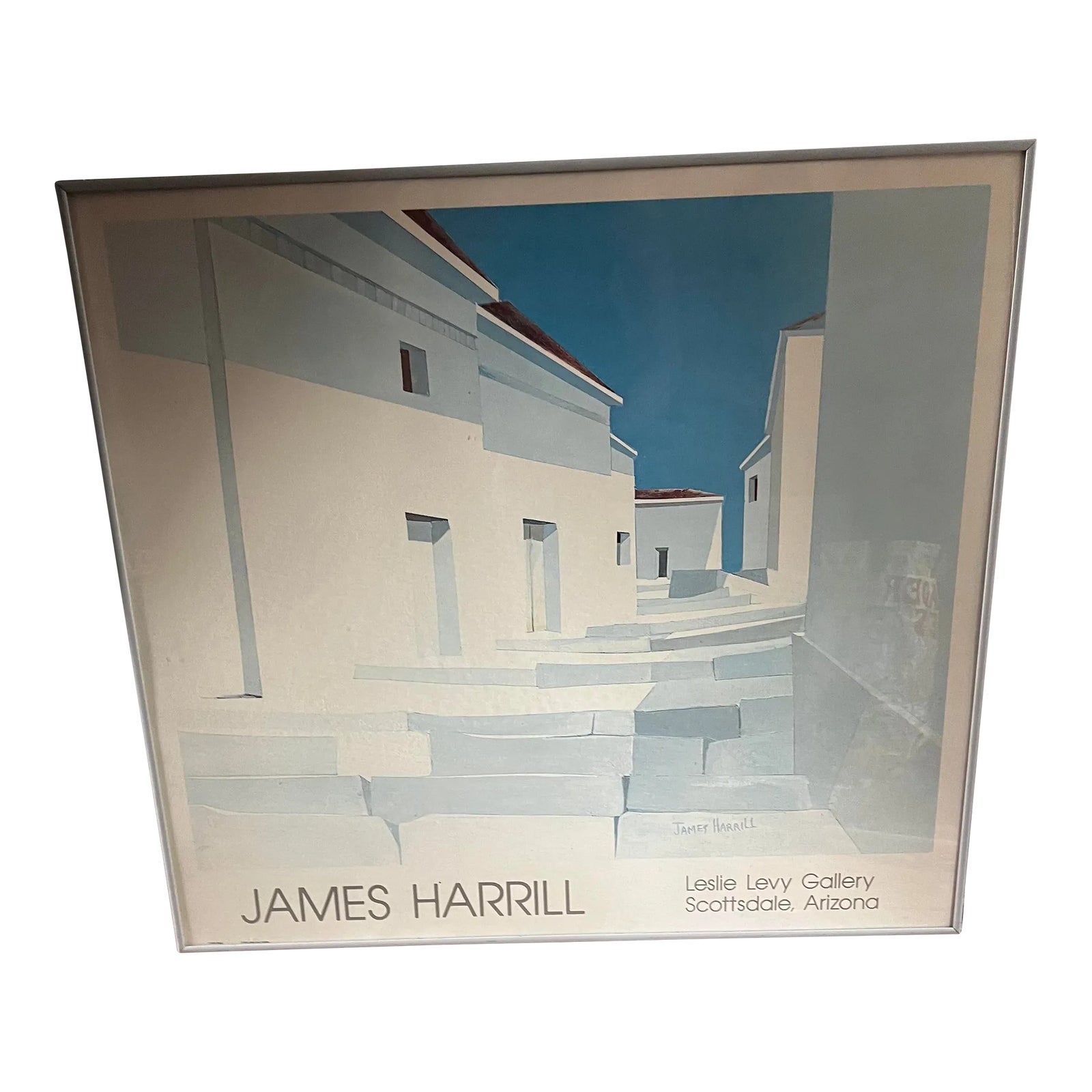 Vintage Framed James Harrell Gallery Exhibition Poster | Chairish