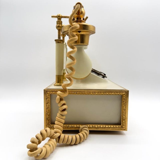 Vintage Deco-Tel French Victorian Style Rotary Dial Phone Ivory Gold ...