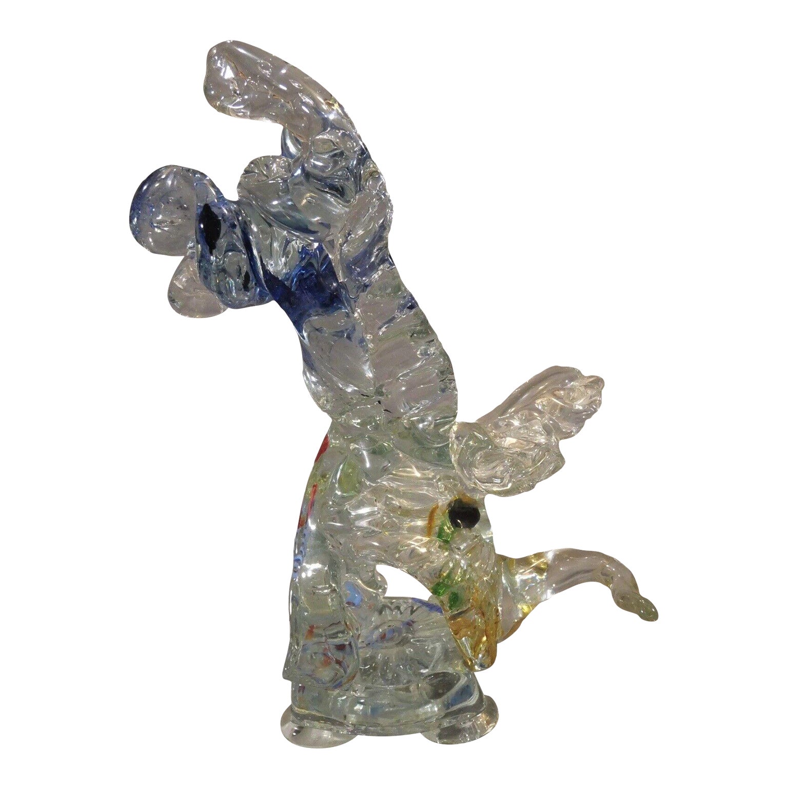 Late 20th Century Vintage Abstract Contemporary Style Art Glass Dragon ...