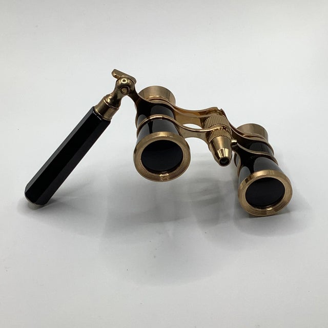 Vintage Traditional Black & Brass Theater Opera Binocular Glasses With ...
