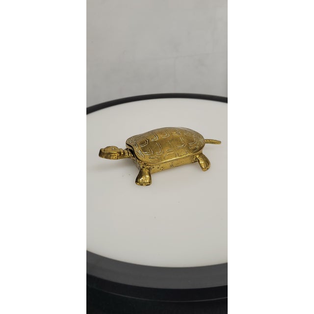 Vintage Turtle Brass Box Mini Stash Box Case Gold Made in Korea | Chairish