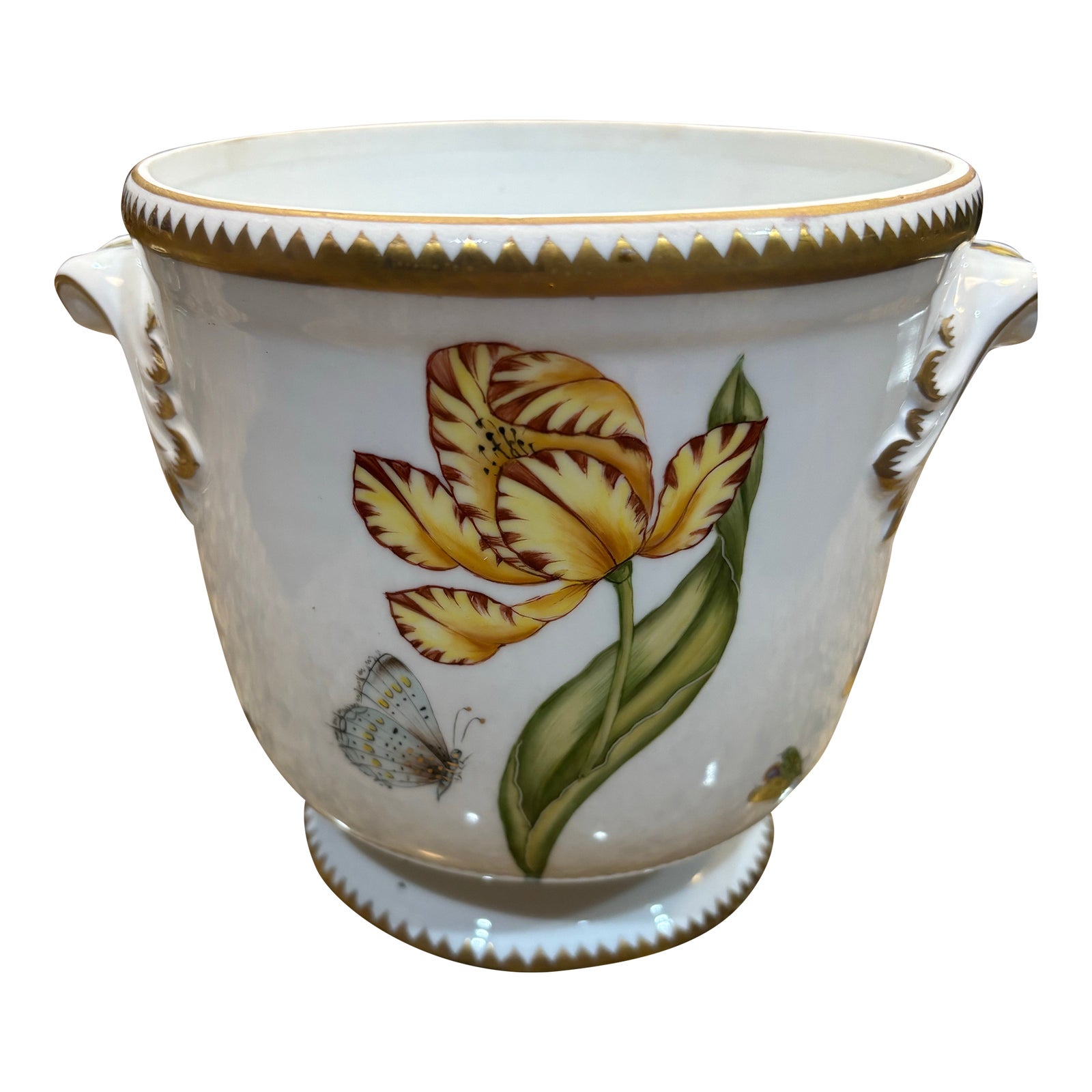 Anne Weatherley Designs Cachepot Hand Painted in Hungary | Chairish