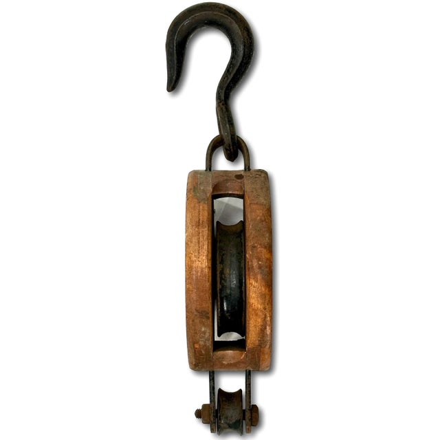 Antique Tall Ship Sail Rigging Block & Tackle Pulley by Boston ...