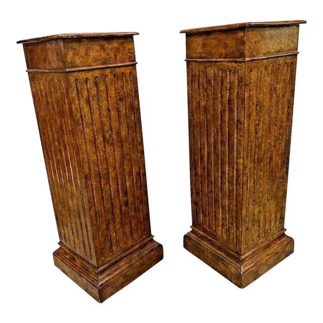 Vintage Fluted Columns Plant Stands Extra Large Display Pedestals Resin ...